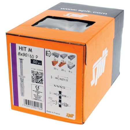 TACO DE GOLPE SPIT HIT Ø8X90mm CAJA 50