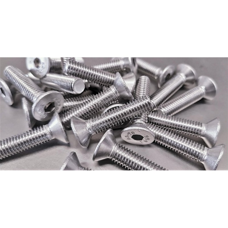 TORNILLO INOX ALLEN AVELLANADO DIN.7991 A2 M-6x30mm (€/100uds)