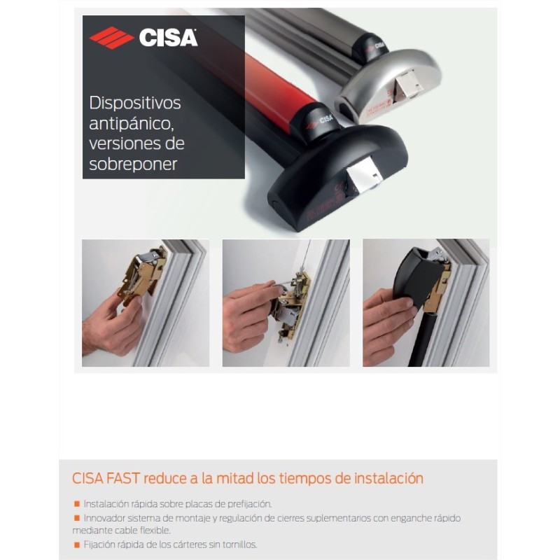 ANTIPANICO CISA FAST TOUCH DE SOBREPONER PARA 3 PUNTOS ref. 59811.11