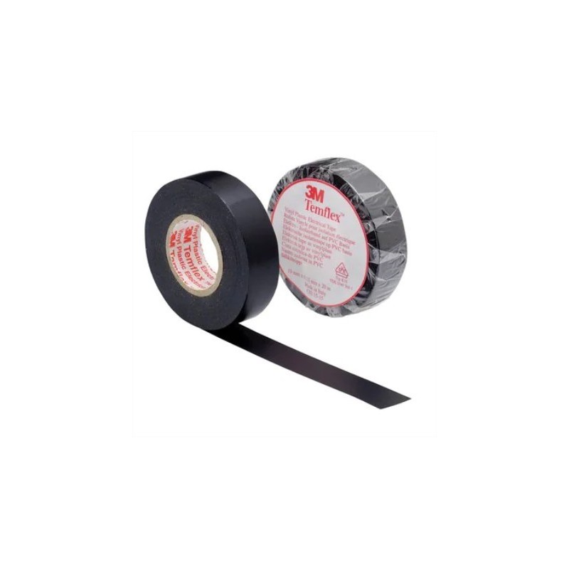 CINTA AISLANTE 3M TEMFLEX 1300 PVC NEGRA 19mmX20m ref. 1300NE20