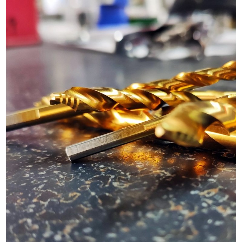 BROCA TORNADO DIN 338 Tin MANGO TRI-QUAD Ø10mm