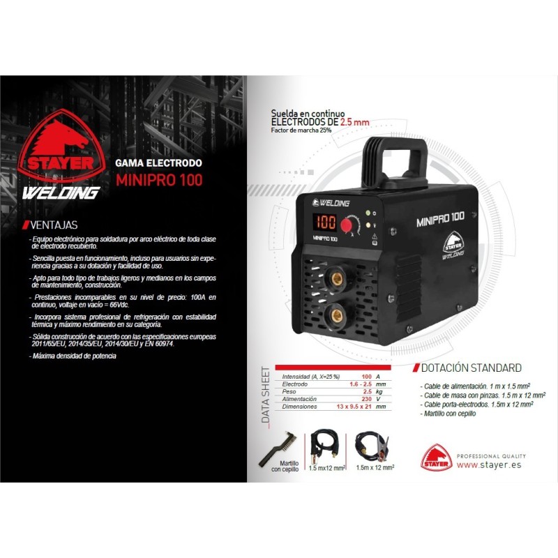 DISCO STAYER LÁMINAS PRO-CER Ø115 gr. 40 (100uds) + INVERTER STAYER ...