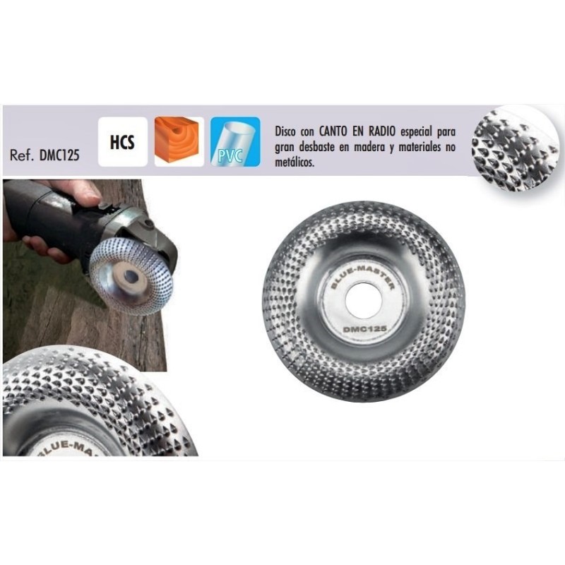 DISCO DESBASTE PARA MADERA BLUE-MASTER REDONDO Ø125 ref. DMC125