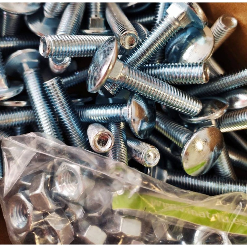 TORNILLO CARROCERO DIN.603 M-8x40 ZINCADO + TUERCA (€/100ud)