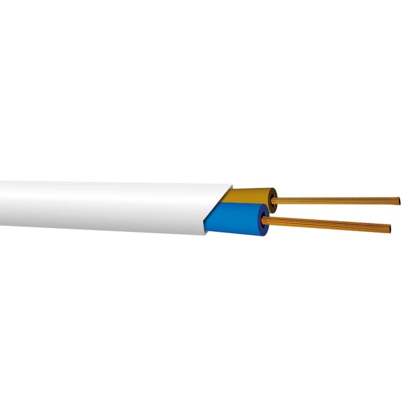 CABLE ELÉCTRICO PLANO BLANCO DE 2x1mm (METRO LINEAL)
