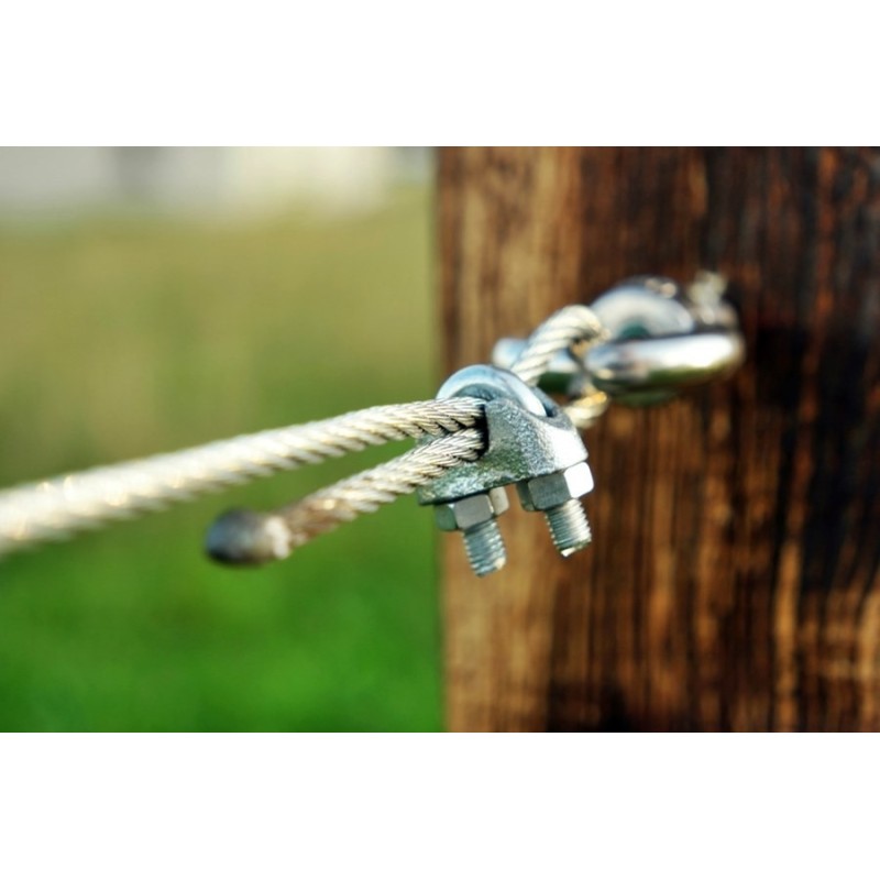 PERRILLO SUJETACABLE DE ACERO GALVANIZADO DE Ø8mm (5/16")