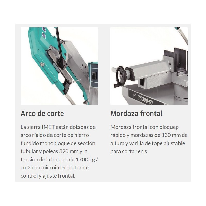 TRONZADORA CINTA IMET BS-300/60 MANUAL 400V