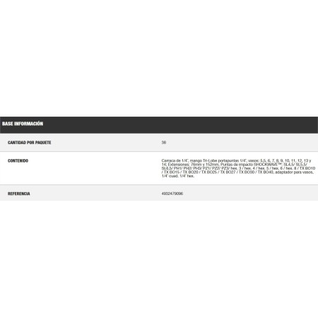 ESTUCHE DE CARRACA Y VASOS DE 1/4" MILWAUKEE (38pzs) ref. 4932498381