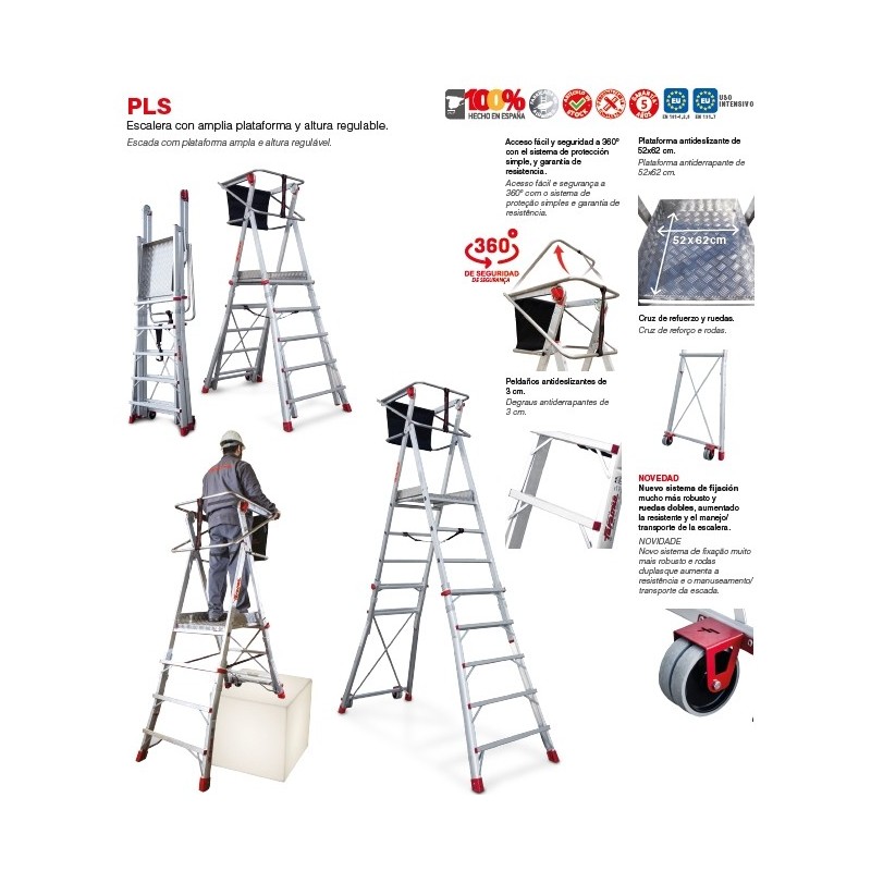 PLATAFORMA DE TRABAJO FARAONE PLS5 5 peld. 3,10/3,90m